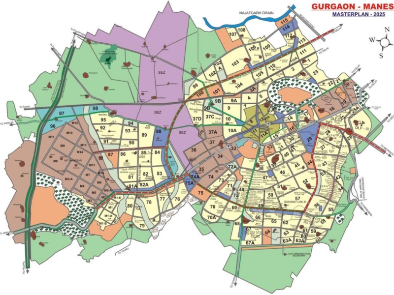 Explore The Sector Wise Map Of Gurgaon - Winworld Realty